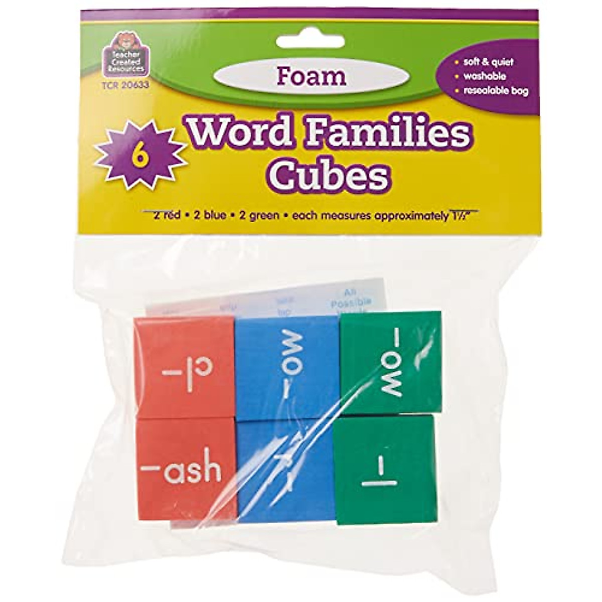 Teacher Created Resources (20633) Foam: Word Families Cubes