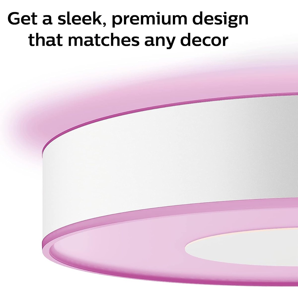 Philips Hue Infuse Medium Ceiling Lamp, White - White and Color Ambiance Color-Changing Smart LED Light - 1 Pack - Control with Hue App - Compatible with Alexa, Google Assistant, and Apple Homekit.