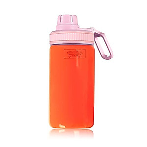 iOCSmart 400ml Sports Travel Bottle with Cup Lid for Portable Personal Blender (Pink)