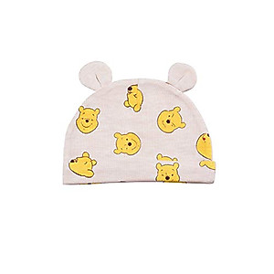Disney Winnie the Pooh Boys’ Long Sleeve Romper and Hat Set for Newborn – Yellow/Beige or Orange