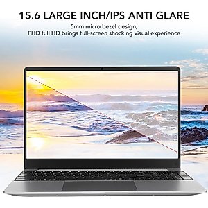 Acogedor 15.6inch Laptop, 2K FHD Screen Ultra Slim Notebook with Full Size Backlit Keyboard, 16GB RAM 256GB SSD,for Intel I7 CPU, for Windows10 Operating System