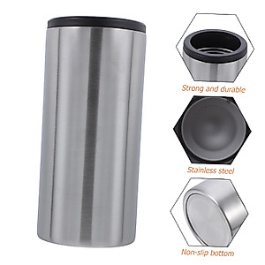 Alipis 1pc Vacuum Insulation Tank Beverages Water Bottle Convenient Bottle Cover Wine Chiller Beer Cooler for Cans Cola Insulated Mug Stylish Beer Bottle Cover Vacuum Cola Can