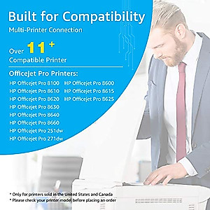 Palmtree Remanufactured Ink Cartridge Replacement for HP 950XL 950 XL 951XL 951 XL for OfficeJet Pro 8610 8600 8620 8625 8630 8100 8615 8640 8660 251dw 276dw Printer Ink Cartridge (4 Combo Pack)