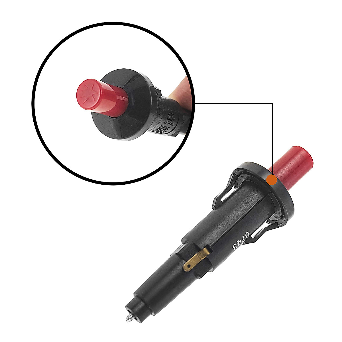 80462 Gas Grill Replacement Ignitor Kit for Weber Q100 Q200 Gas Grills, Push Button Ignitor fire Starter