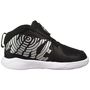Nike Baby Team Hustle D 9 (TD) Sneaker, Black/Metallic Silver-Wolf Grey, 7C Regular US Toddler