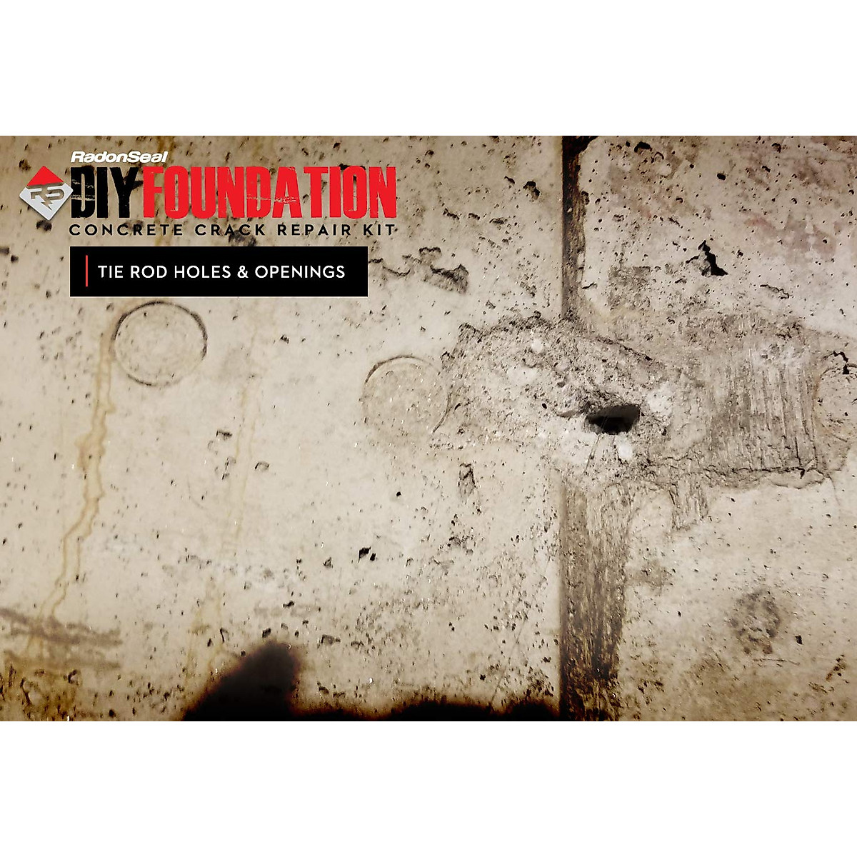 RadonSeal Concrete Foundation Crack Repair Kit (10 ft) - The Homeowner's Solution to Fixing Basement Wall Cracks Like The Pros!