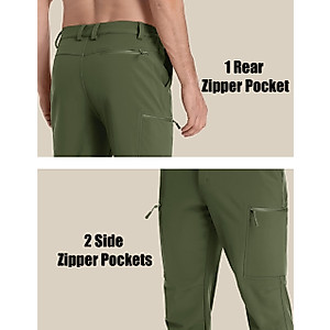 MAGCOMSEN Outdoor Ski Pants for Men Work Pants Army Green Cargo Pants Ropa para Hombre Hunting Pants for Men Army Green 34