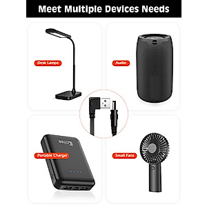 ECIFEE 2pcs Short USB Cables, USB Cable Detachable Power Cord for Heated Clothes/Jacket/Vest/Sweater/Thermal Underwear Portable 5V Power Wire