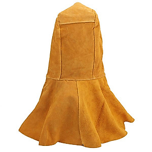 Welder Hood, Yellow Cowhide Heat Insulation Neck Face Protection, Welding Helmet Safety Mask for Splashing Proof And Heat Resistant