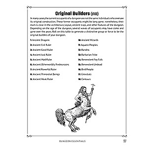 Random Tables: Dungeons and Lairs: The Game Master's Companion for Creating Secret Entrances, Rumors, Prisons, and More
