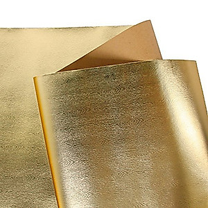 WRAPAHOLIC Wrapping Paper Roll - Basic Texture Matte Gold for Birthday, Holiday, Wedding, Baby Shower Wrap - 30 inch x 16.5 feet