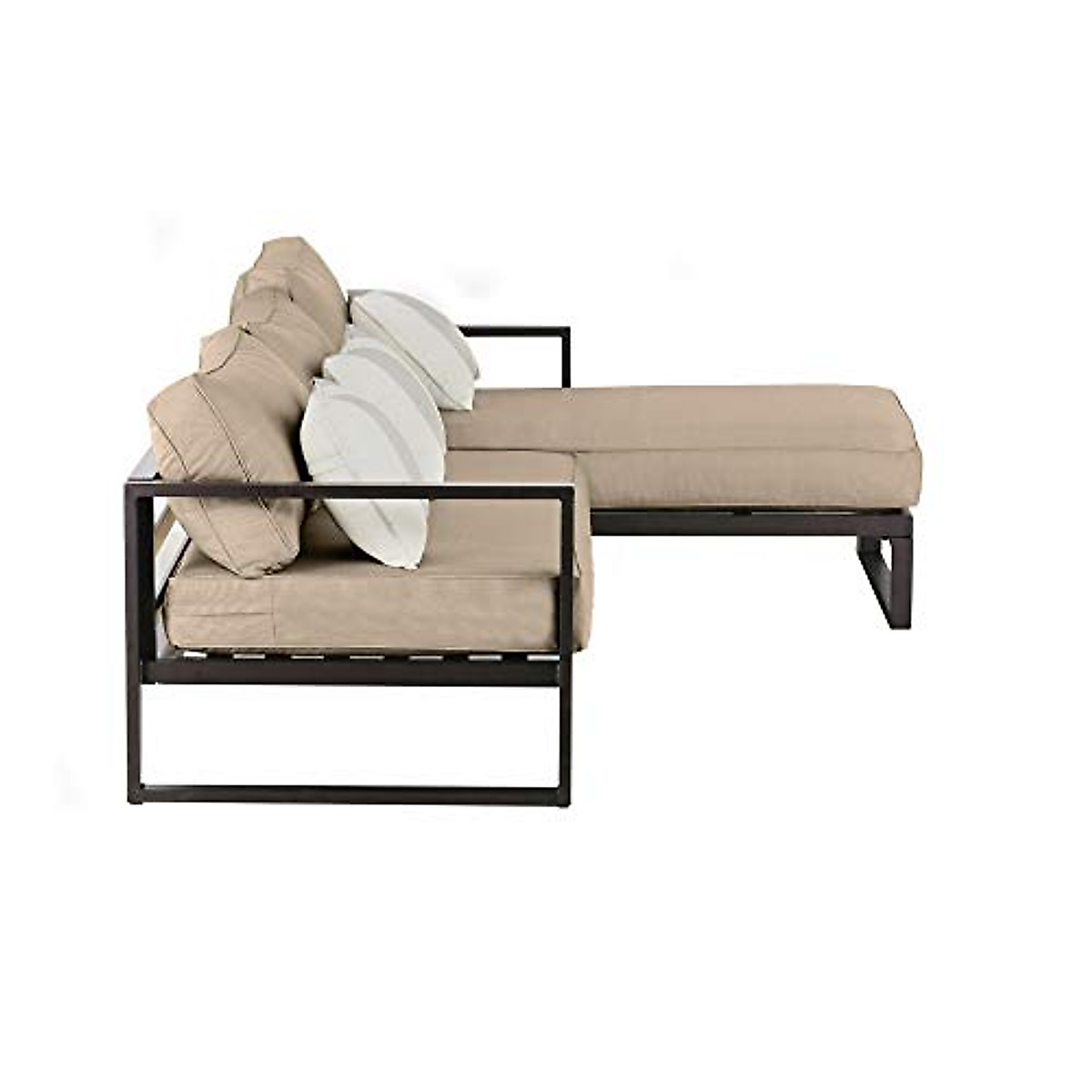 Serta Modern Outdoor Patio Furniture Collection with Bronze Metal Frame Finish, Sectional