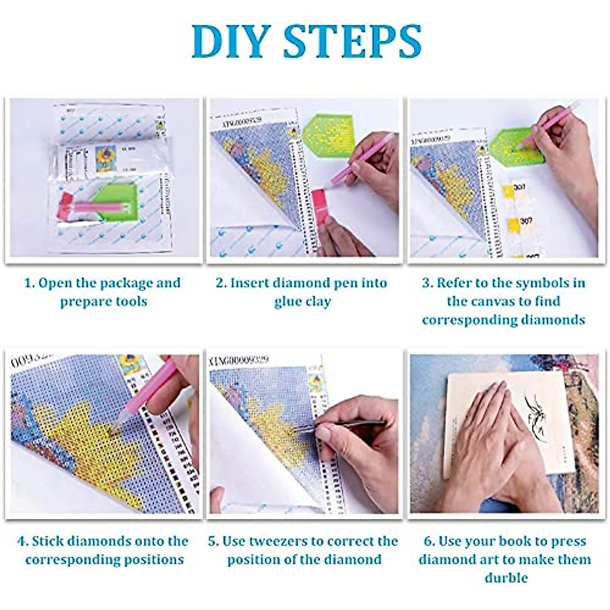 ViVijooy 5D DIY Full Drill Diamond Painting Kits, The Nightmare Before Christmas Halloween Jack and Sally with Moon, Cross Stitch Embroidery Dotz Kit Arts Craft Home Decor, 13.7 X 13.7 Inch