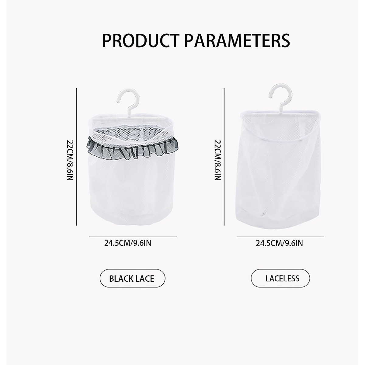 FOKAI Mesh laundry bags for delicates, laundry bag, drying rack clothing, laundry bags mesh wash bags and fruit and vegetable storage. nailless, lingerie bags for washing delicate 2Pc (white), TC0326