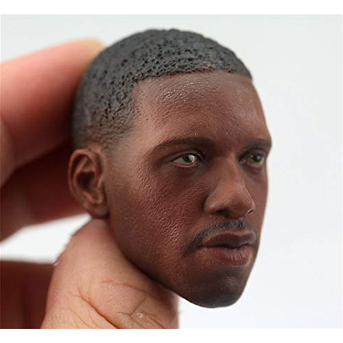 HiPlay 1/6 Scale African American Male Figure Head Sculpt Series, Handsome Men Tough Guy, Doll Head for 12" Action Figure Phicen, TBLeague, HT HS004(F)