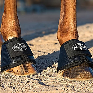 Professional's Choice All-Purpose Bell Boots for Horses | Sold in Pairs | X-Large | Charcoal | Without Fleece