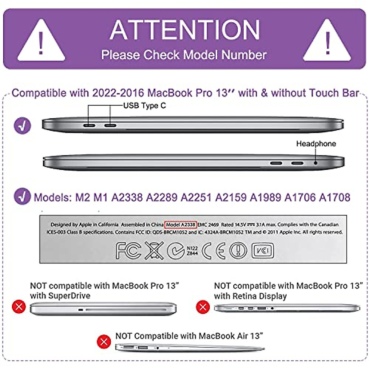 Anban Compatible with MacBook Pro 13 inch Case 2023 2022 M2, 2021-2016 M1 A2338 A2251 A2289 A2159 A1989 A1706 A1708, Glitter Plastic Hard Shell Case & Keyboard Cover & Screen Protector,Shiny Rose Gold