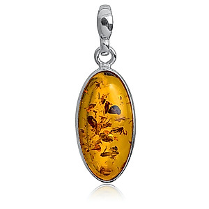 Ian and Valeri Co. Amber Sterling Silver Perfect Classic Oval Pendant