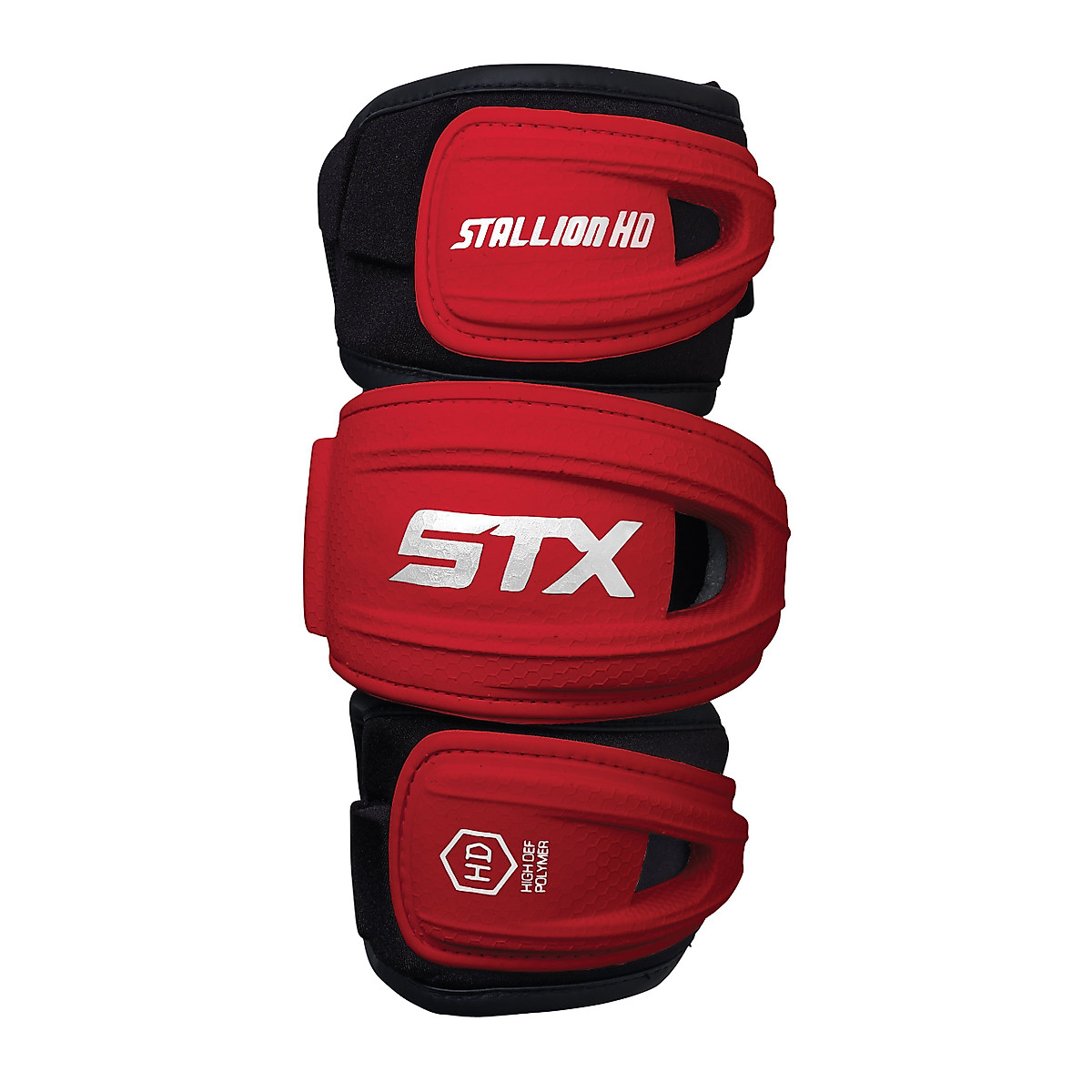 STX Lacrosse Stallion HD Arm Pads, Red, Large