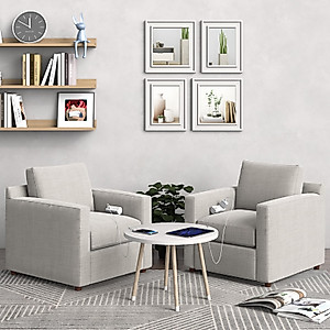 Hidden Sofa Socket, Couch Charging Station Plug in 2AC Outlets PD20W USB-C, QC3.018W USB-A,Furniture Outlet 1050J Surge Protector, Low Profile Extension Cord Flat Plug