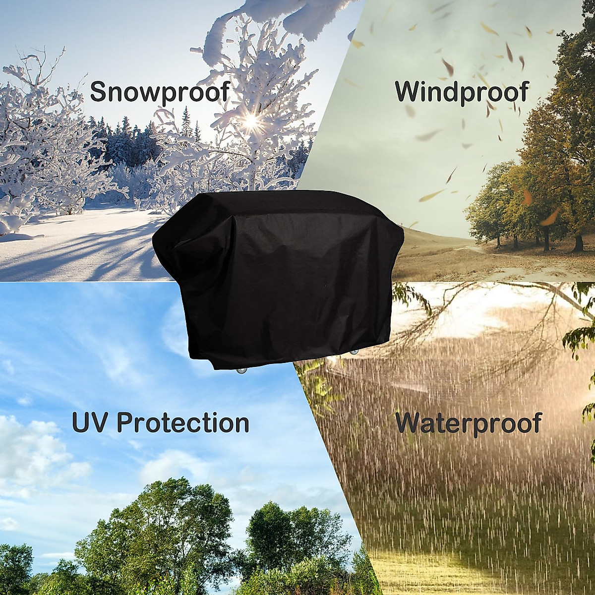 Griddle Cover for Blackstone 28 inch Griddle with Hood Double Shelf, 5483 Grill Cover for 1883 1785 1924 2086 2146 2147, Heavy Duty Waterproof 600D Polyester Flat Grill Griddle Cover