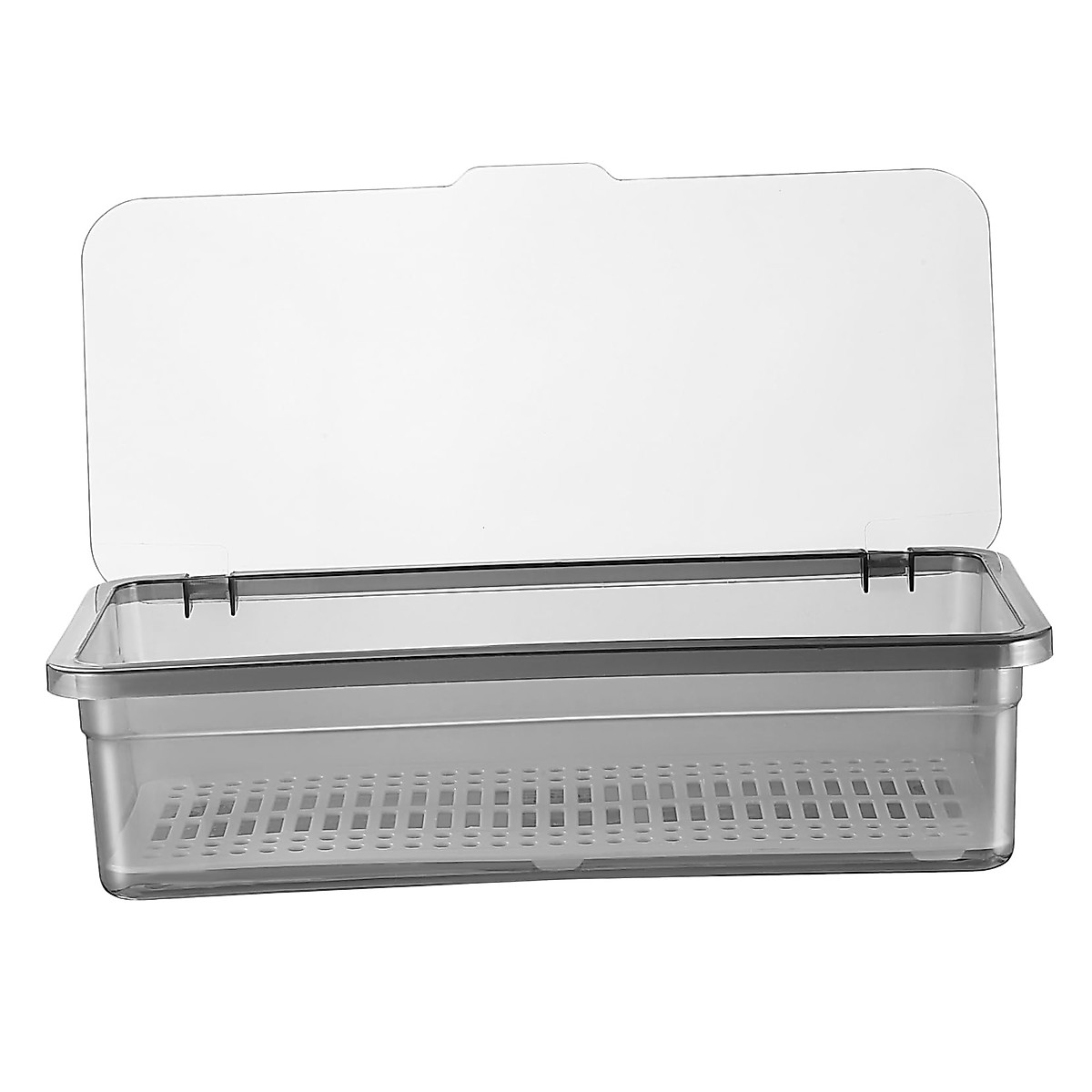 DOITOOL Drawer Organizer With Lid And Drainer Chopsticks Drain Storage Box Flatware Tray with Lid Chopsticks Storage Holder for Chopsticks Fork Flatware Tableware Dust- proof Dinnerware Holder