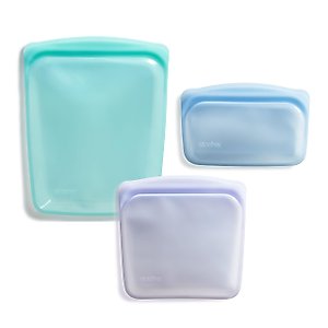 Stasher Premium Silicone Reusable Food Storage Bags, 3-Pack, Multi | Multi-Use Food Storage Bags, Lunch Bag, Travel Containers | BPA Free, Leak-free, Dishwasher-Safe, Eco-friendly