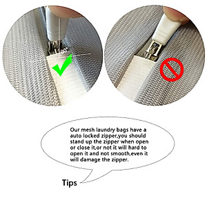 Set of 2 Delicates Laundry Bags,Durable Zipper Mesh Laundry Bag,Bra Fine Mesh Wash Bag,Keep Cloth Shape in the Washer