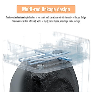 pouseayar 4.5 Gallon Smart Automatic Trash Can, Self Sealing and Self Changing Smart Trash Can Replenishment Ring, 6 White Ring