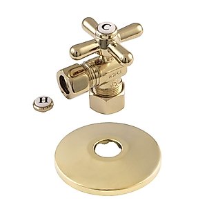 Kingston Brass CC54402XK Angle Stop Valve, Polished Brass