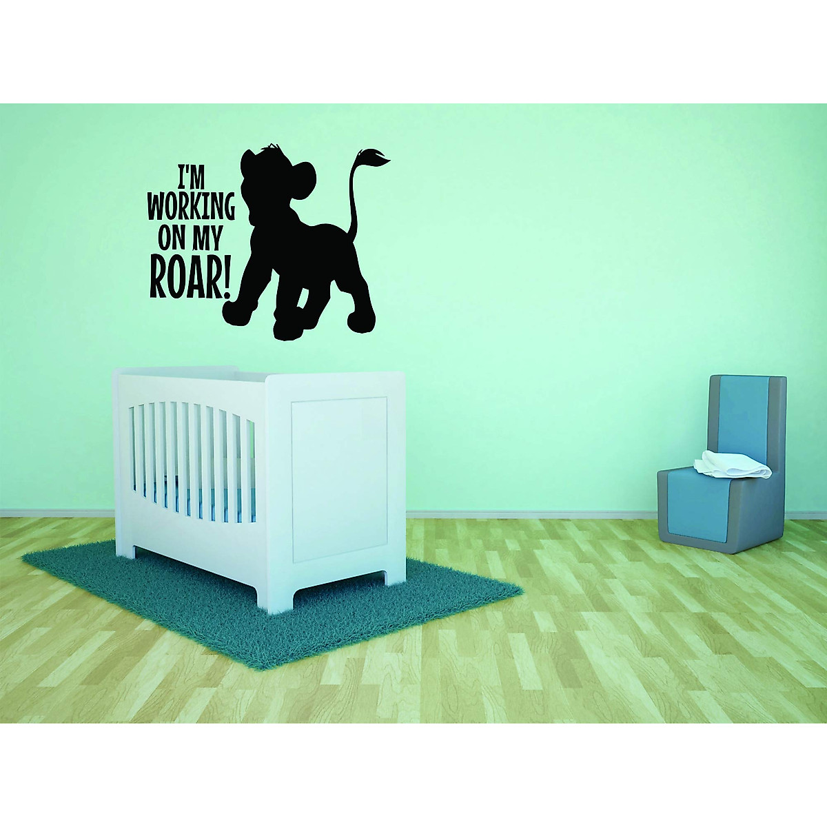 The Lion King Wall Decals for Kids Rooms Simba Mufasa Designs Decor Lions Boys Boy Childrens Creative Animated Vinyl Decal Removable Stickers for Bedrooms Artwork Creative Look Size 20x20 inch