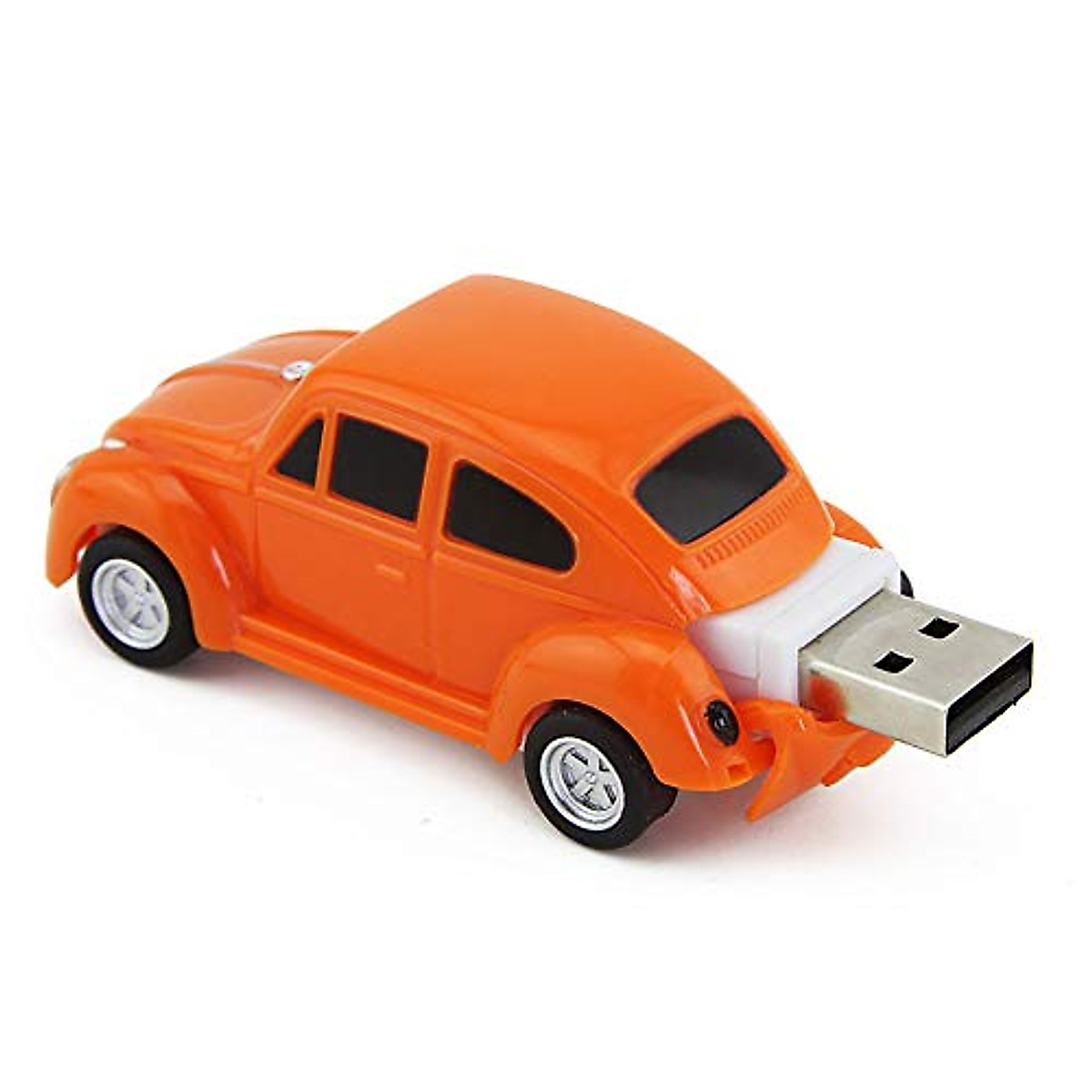 CHUYI Cool and Unique Car Shape 64GB USB 2.0 Flash Drive Novelty Pen Drive Funny Memory Stick Cute Jump Drive Thumb Drive U Disk Xmas Gift (Orange)