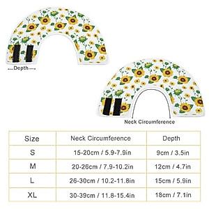 Sunflower Comfortable Dog Cone Cat Collar Adjustable Prevent from Licking Wounds L
