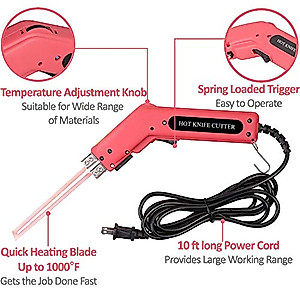 200W Electric Hot Knife tyrofoam Cutting Tool Kit Heat Cutter with Blades Accessories (Heat Cutter Kit)