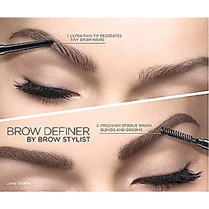 L'Oreal Paris Makeup Brow Stylist Definer Waterproof Eyebrow Pencil, Ultra-Fine Mechanical Pencil, Draws Tiny Brow Hairs and Fills in Sparse Areas and Gaps, Dark Blonde, 0.003 Ounce (Pack of 1)