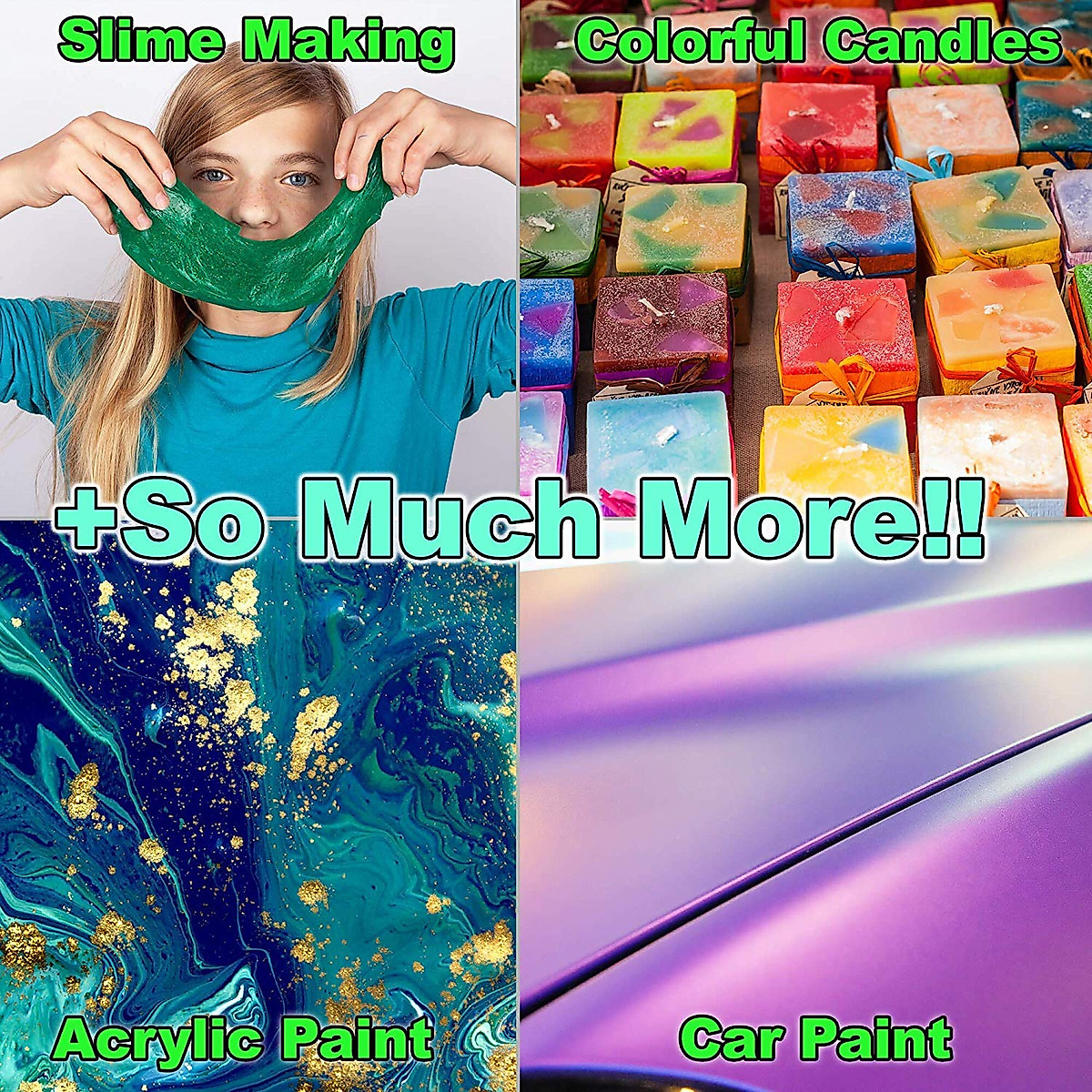 Epoxy Resin Dye-Mica Powder-18 Natural Powder Pigments-Soap Dye-Hand Soap Making Supplies-Eyeshadow and Lips Makeup Dye -Slime Pigment-Bath Bomb Colorant-Nail Art-DIY Slime-Adhesive Pigments
