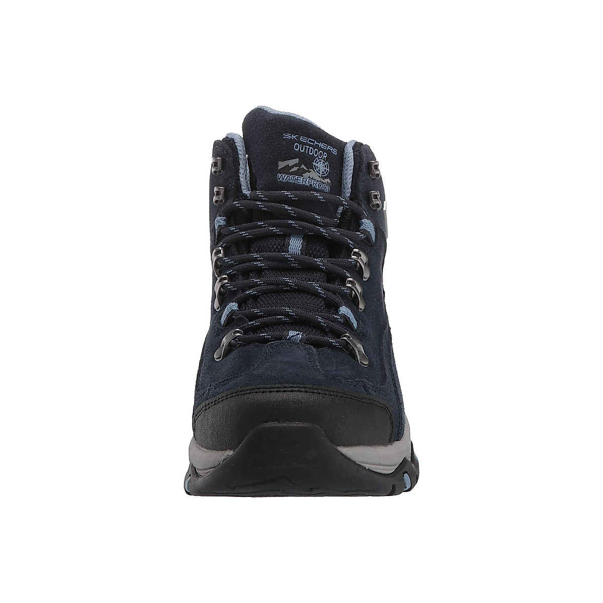 Skechers womens Hiker Hiking Boot, Navy/Grey, 8.5 US