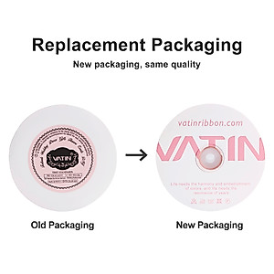 VATIN Black Grosgrain Ribbon, 3/8" x Continuous 50 Yards, Black Polyester Grosgrain Ribbon,Use for Bows DIY Hair Accessories, Gift Wrapping, Craft and Sewing