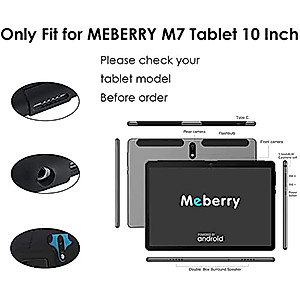 HLWQ Case for MEBERRY M7 Tablet 10 Inch/AOYODKG A22 10/Pavoma 10 G3/Llltrade 10, Anti-Slip Soft Silicone Case with Stand (Purple Rose)