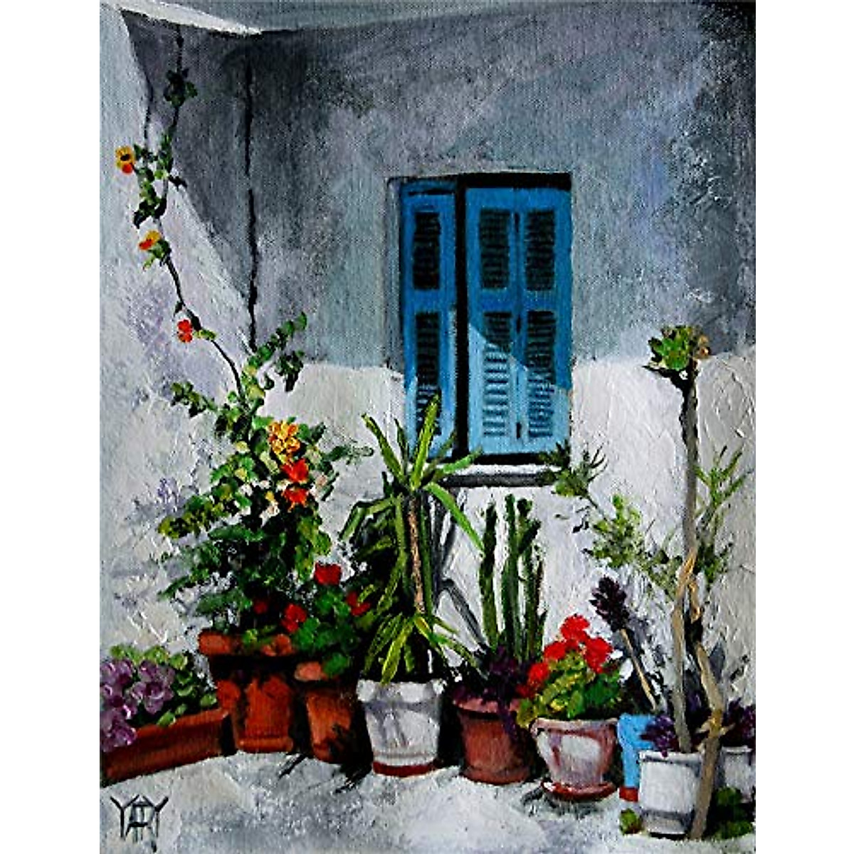 La Ventana Azul, Villa Courtyard Flwer Pots By Internationally Renowned Artist Yary Dluhos