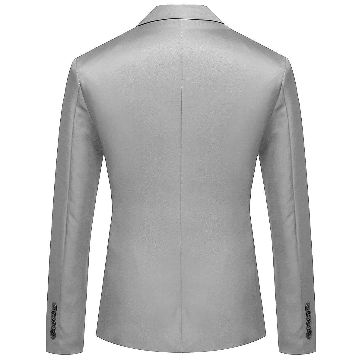 Men's One Button Lightweight Blazer Casual Slim Fit Business Daily Jacket Classic Solid Skinny Party Sports Coat (Grey,4X-Large)