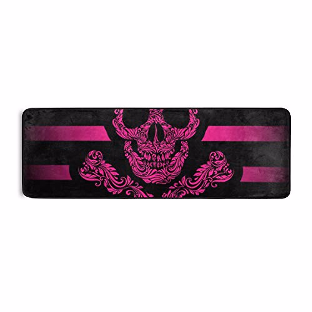 Doormat Area Rug Mat Runner Carpet Red Skull for Bedroom Front Door Kitchen Indoors Home Decoration 72*24inch