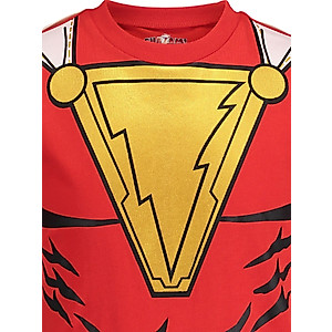 DC Comics Shazam Little Boys' T-Shirt with Cape (Red, 5)