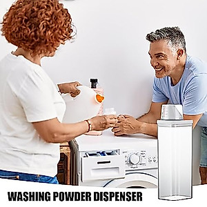 Laundry Detergent Dispenser, Washing Powder Clear Bottles, Laundry Room Washing Powder Bottles, Large Capacity Empty Laundry Refill Bottles, Storage Containers for Soap Detergents Washing Powder