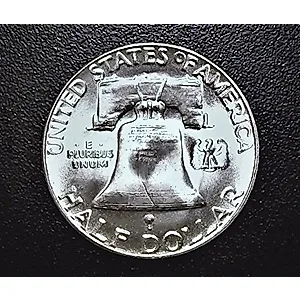 1963 No Mint Mark Beautiful Brilliant Uncirculated Franklin Half 90% Silver Coin 1/2 Seller BU