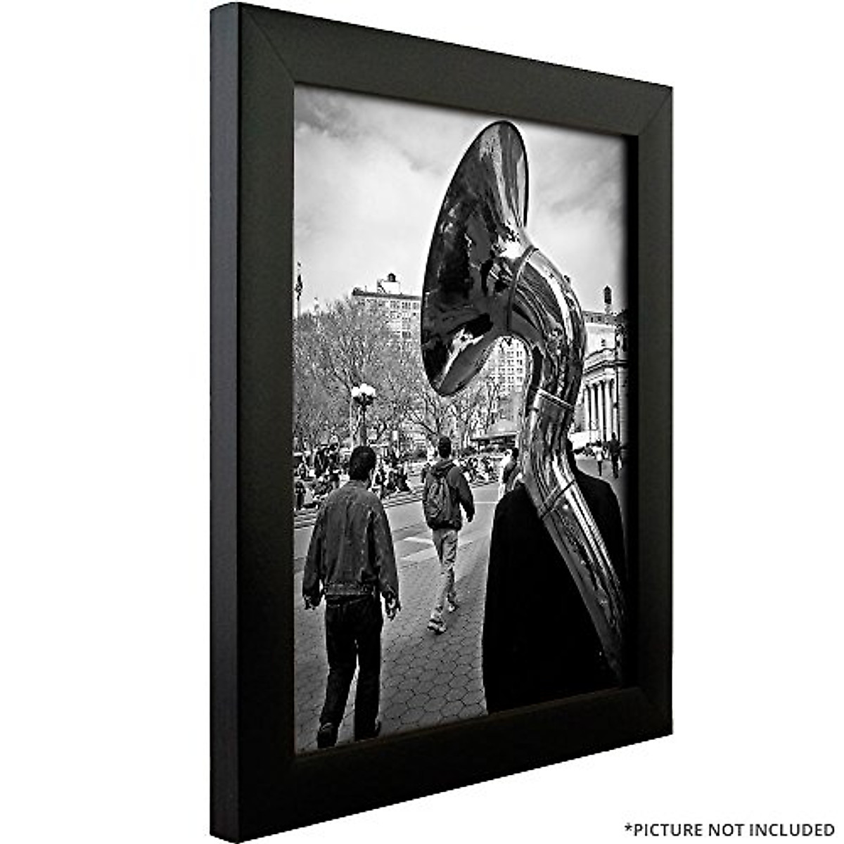 Craig Frames 16x20 Black Picture Frame, 1" Smooth Finish, Matte Poster Display