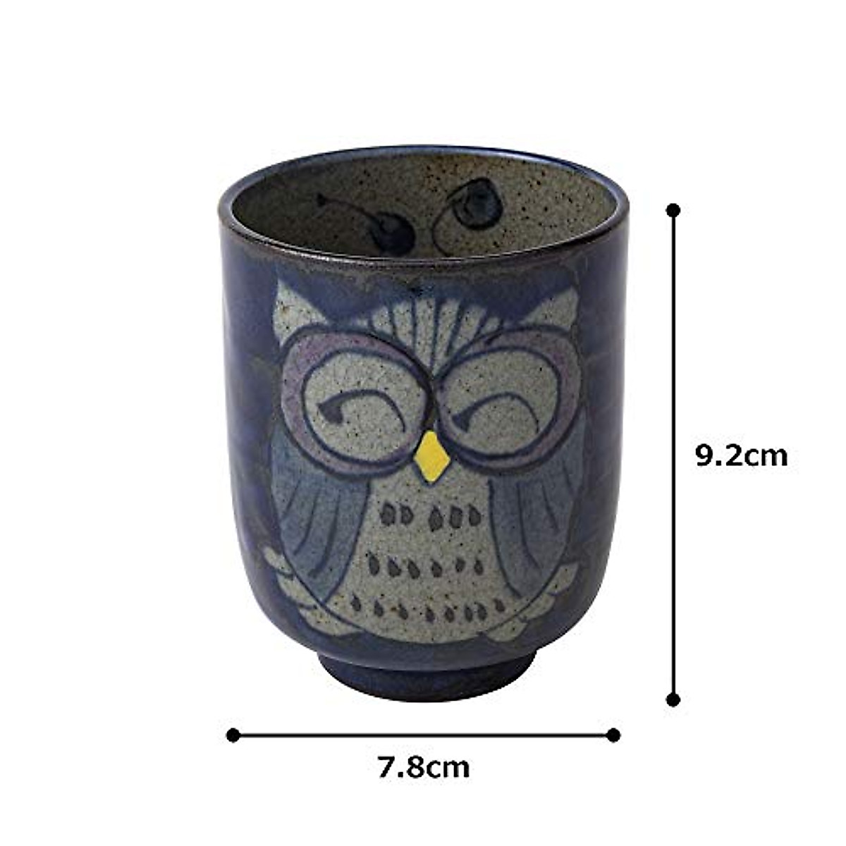 Hasami Ware 83972 Hot Water Only (Large), Hand Owl Pattern, Blue