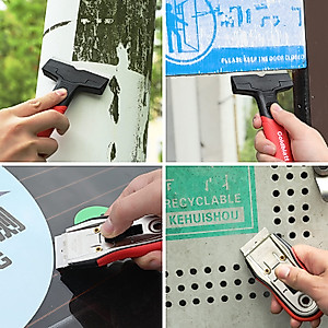 Goldblatt 2 Pieces Razor Blade Scraper with 20-piece Blades, Razor Scraper Tool, Razor Holder for Cleaning Glass Cooktop, Window, Decals, Stickers, Labels, Caulk, Adhesive, Paint Glue Removal