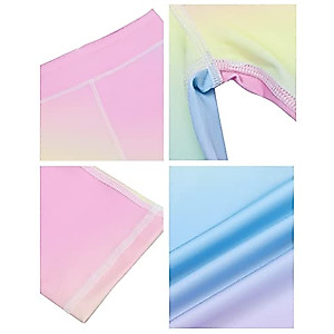 Zaclotre Girls Athletic Leggings Kids High Waist Yoga Pants Tennis Runnig Workout Footless Active Legging Pants