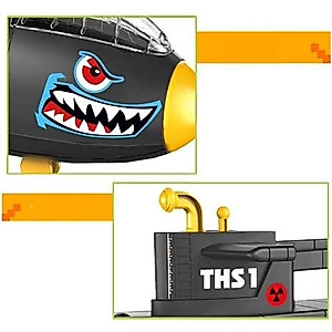 Boat Submarine Toy Shark Car Vehicle Toy W/ 6 Sea Animals and Storage Toys for 3, 4, 5, 6 7 Year Old Kids Boys Girls